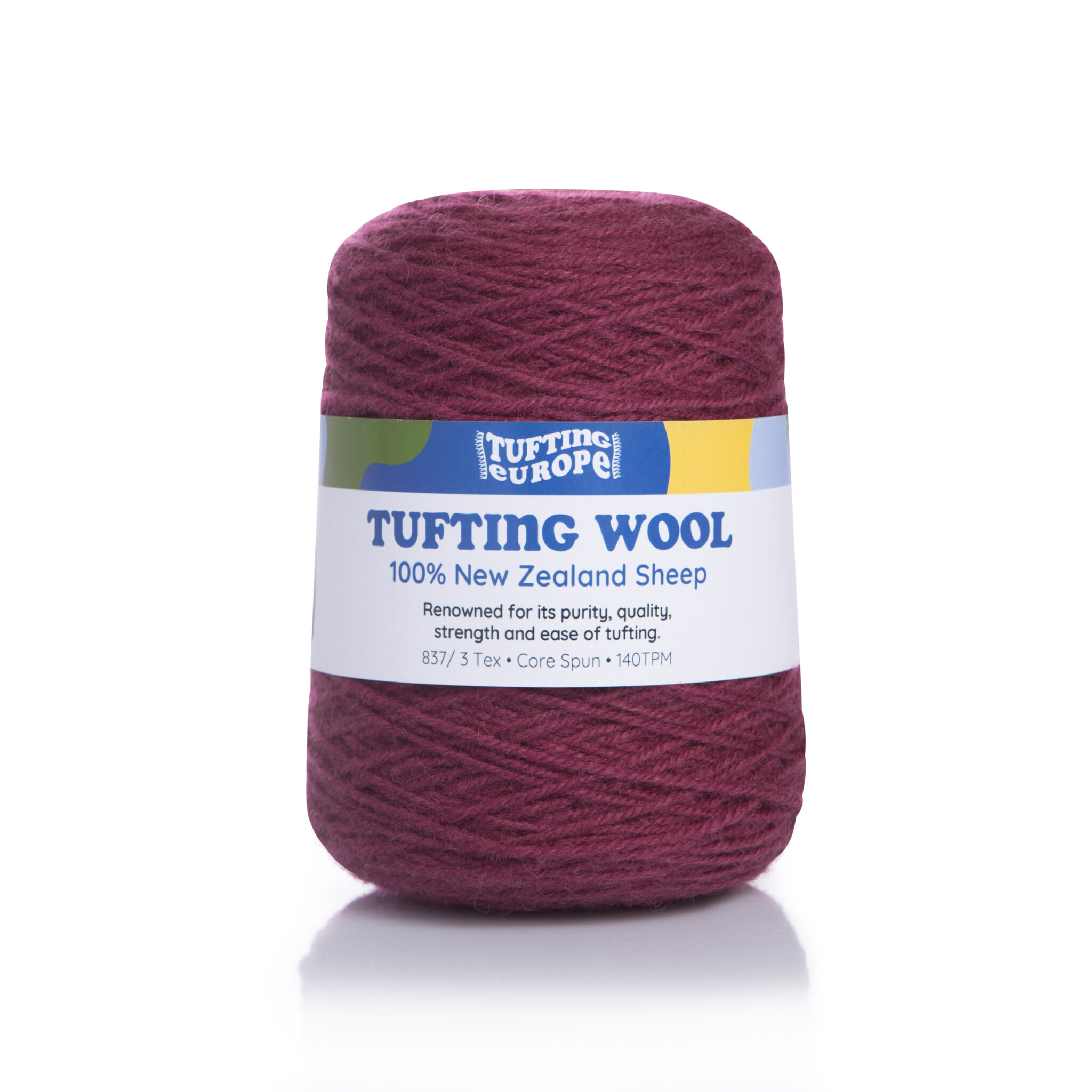 Bordeaux 500 g Wool Tufting Yarn - Tufting Europe