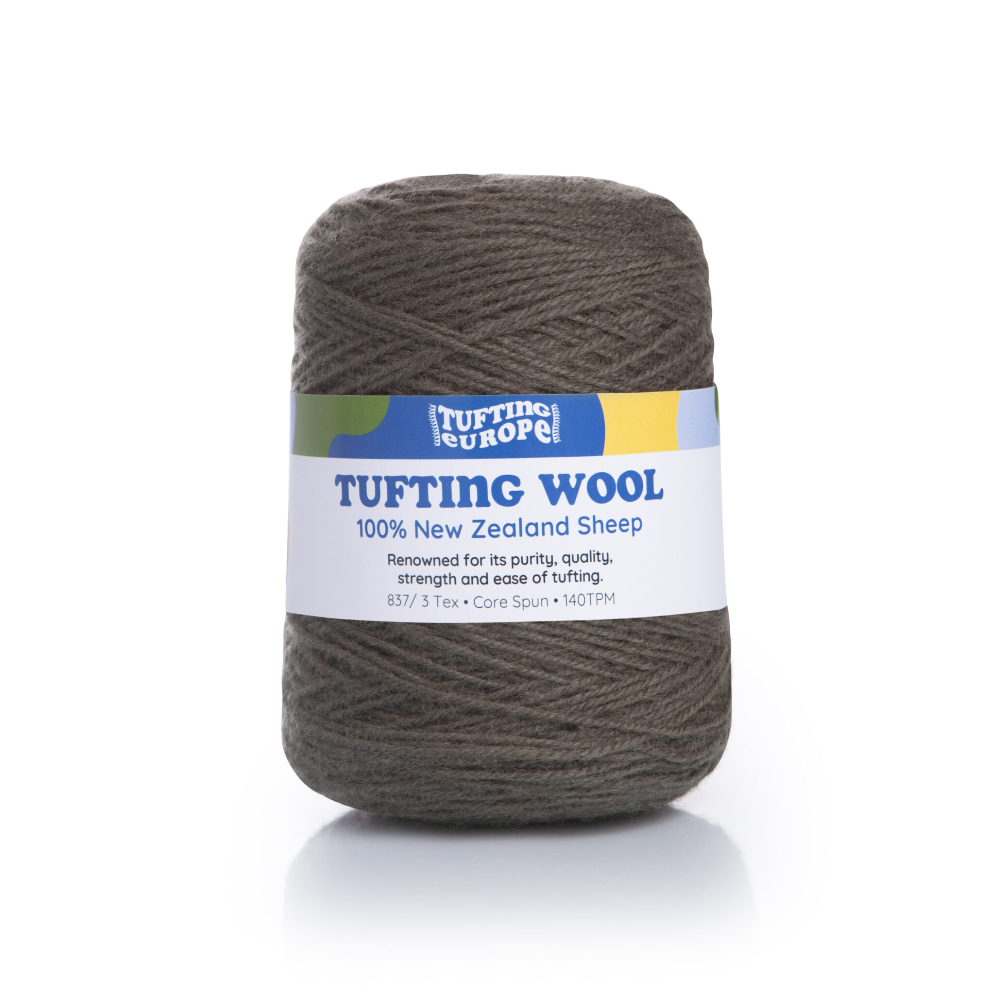 Dark Brown 500 g Wool Tufting Yarn - Tufting Europe