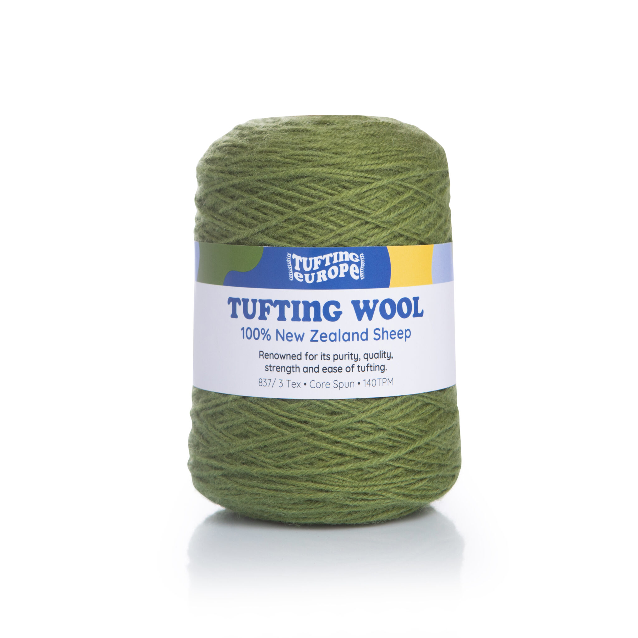 Dark Green 500 g Wool Tufting Yarn - Tufting Europe