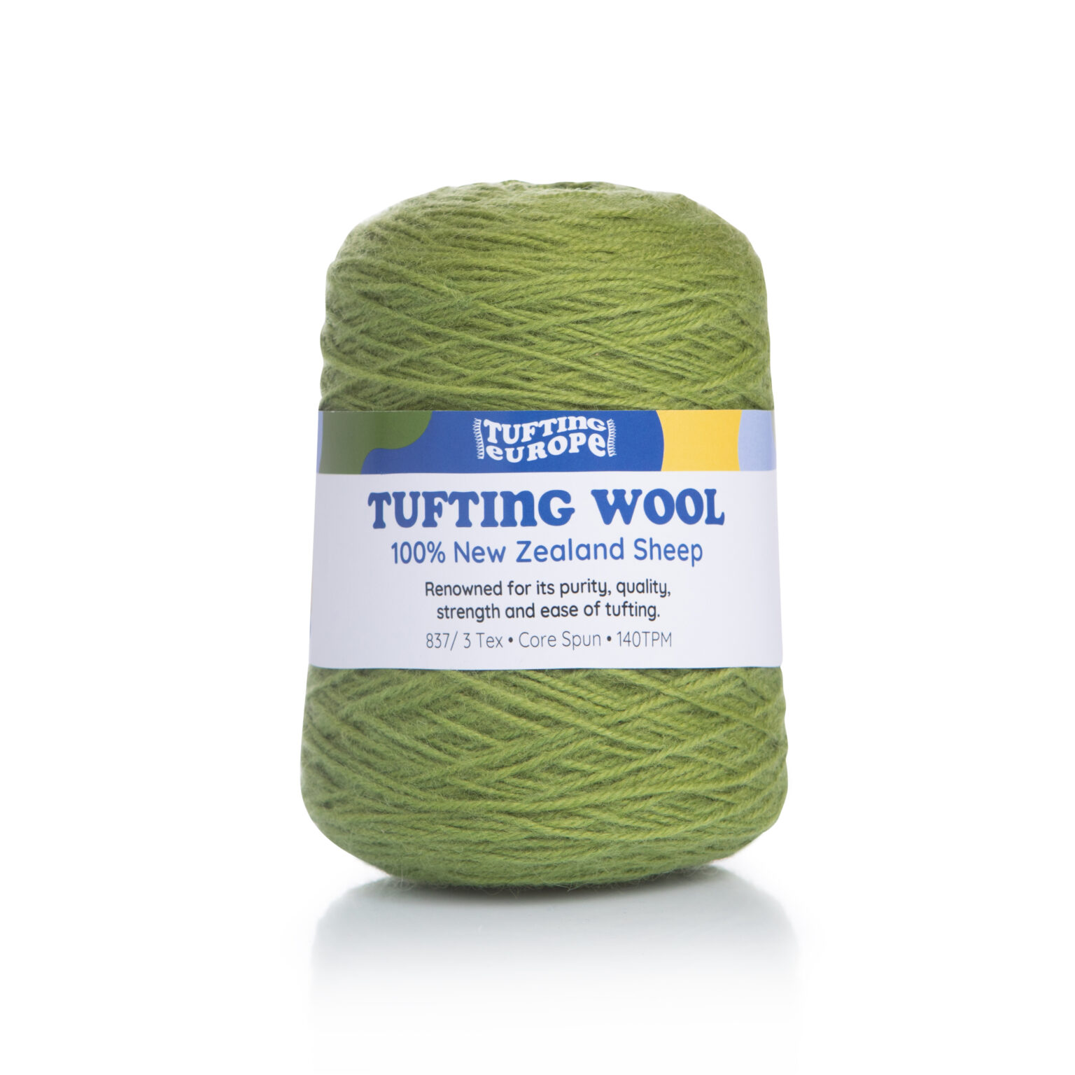 Regular Green 500 g Wool Tufting Yarn - Tufting Europe