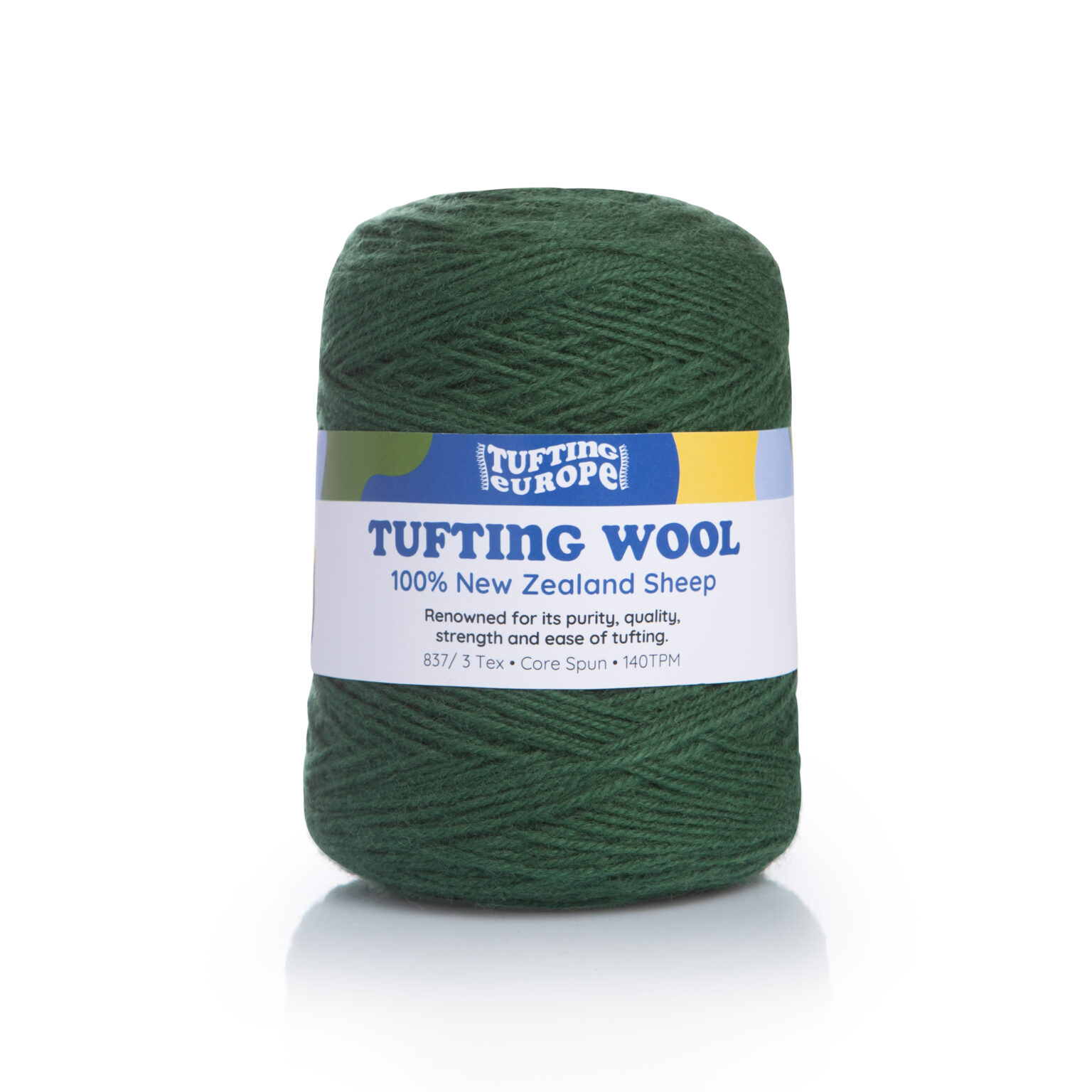 Forest Green 500 g Wool Tufting Yarn - Tufting Europe