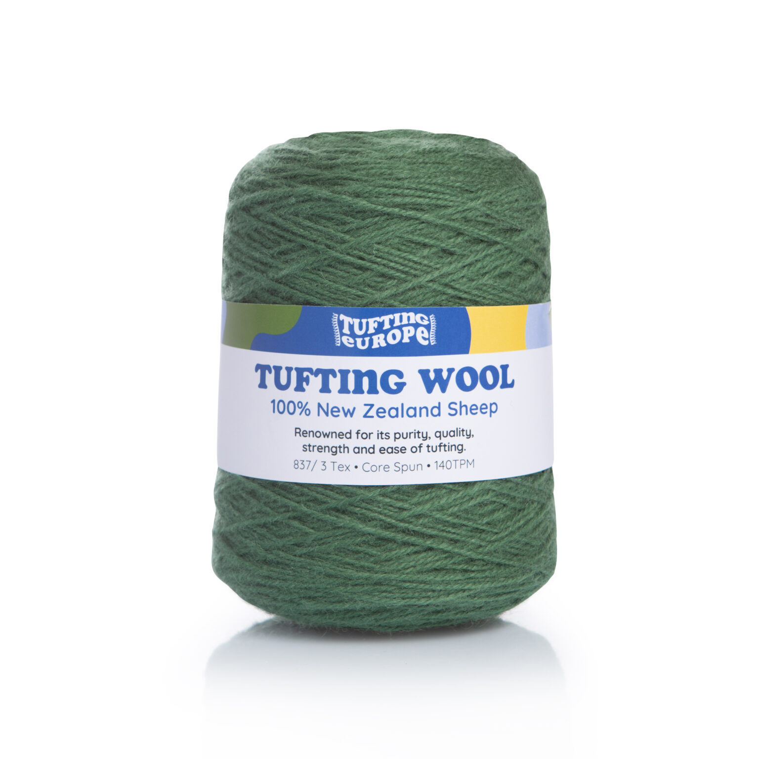 Pine Green 500 g Wool Tufting Yarn - Tufting Europe