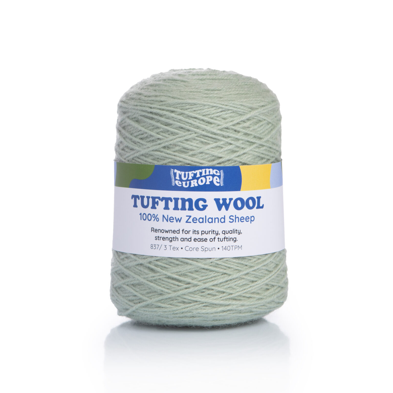 Light Teal 500 g Wool Tufting Yarn - Tufting Europe