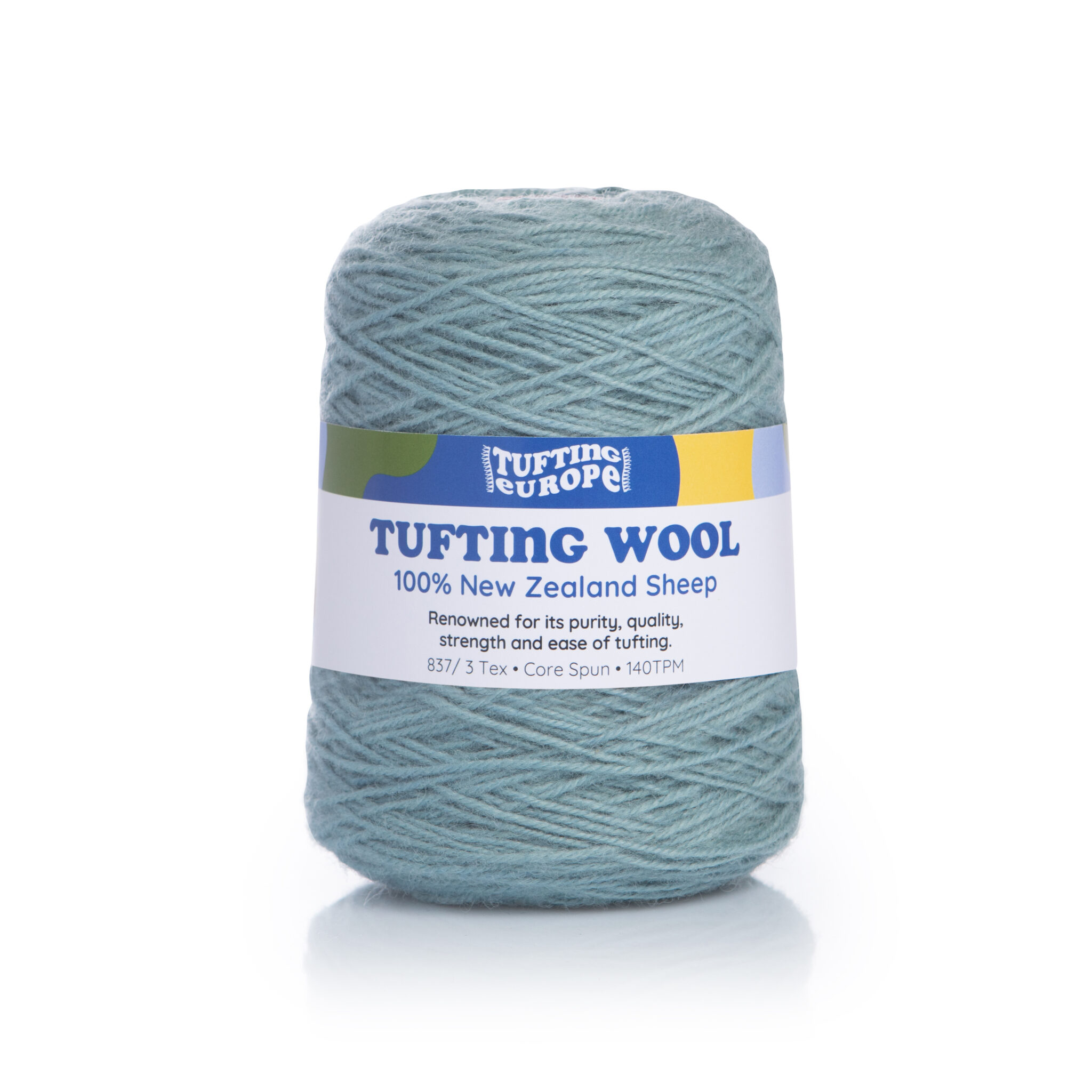 Light Blue 500 g Wool Tufting Yarn - Tufting Europe