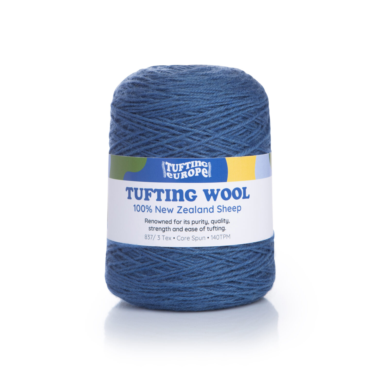 Cobalt Blue 500 g Wool Tufting Yarn - Tufting Europe