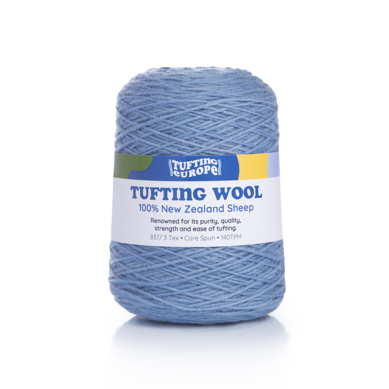 Sky Blue 500 g Wool Tufting Yarn - Tufting Europe