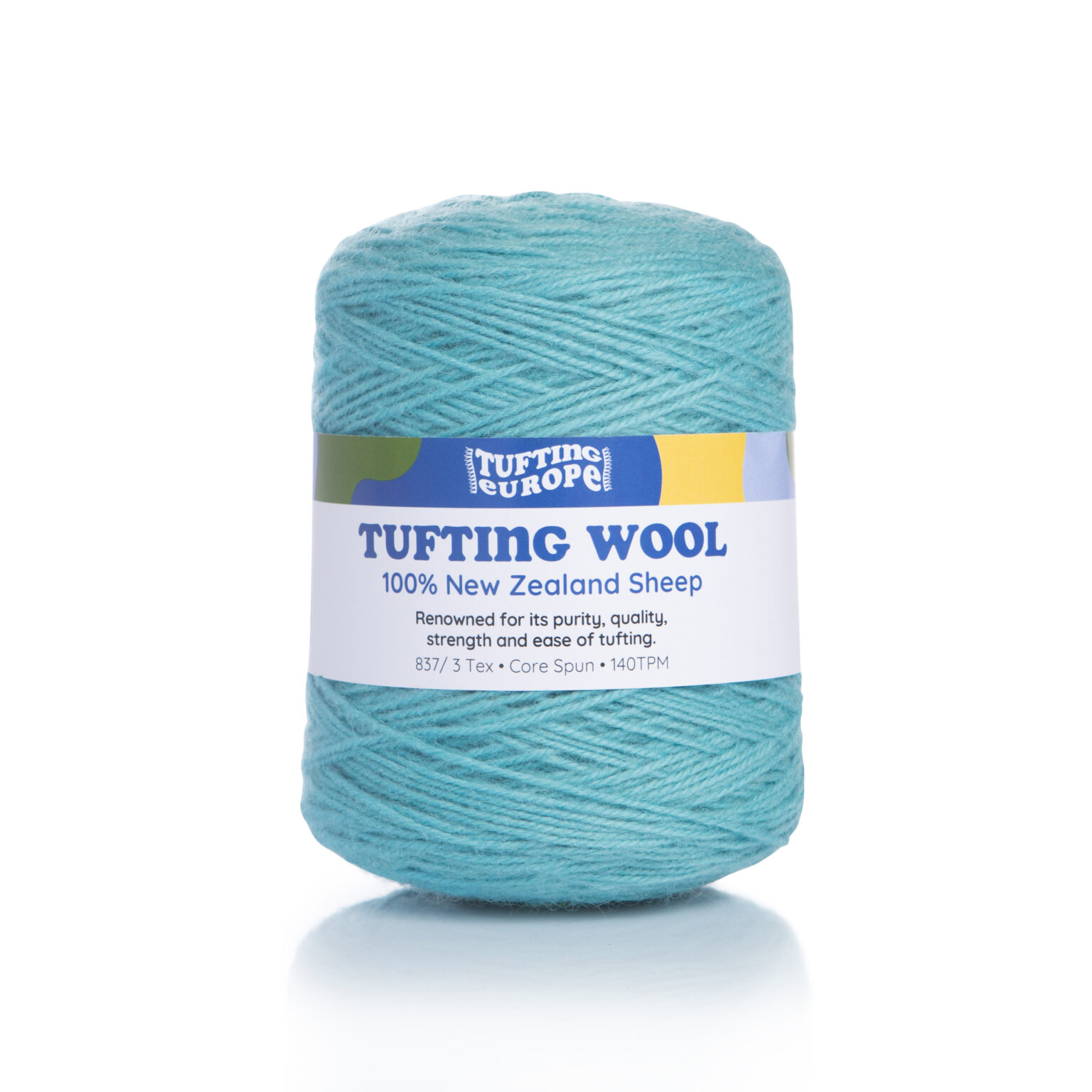 Turquoise 500 g Wool Tufting Yarn - Tufting Europe