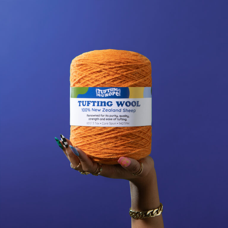 Orange 500 g Wool Tufting Yarn - Tufting Europe