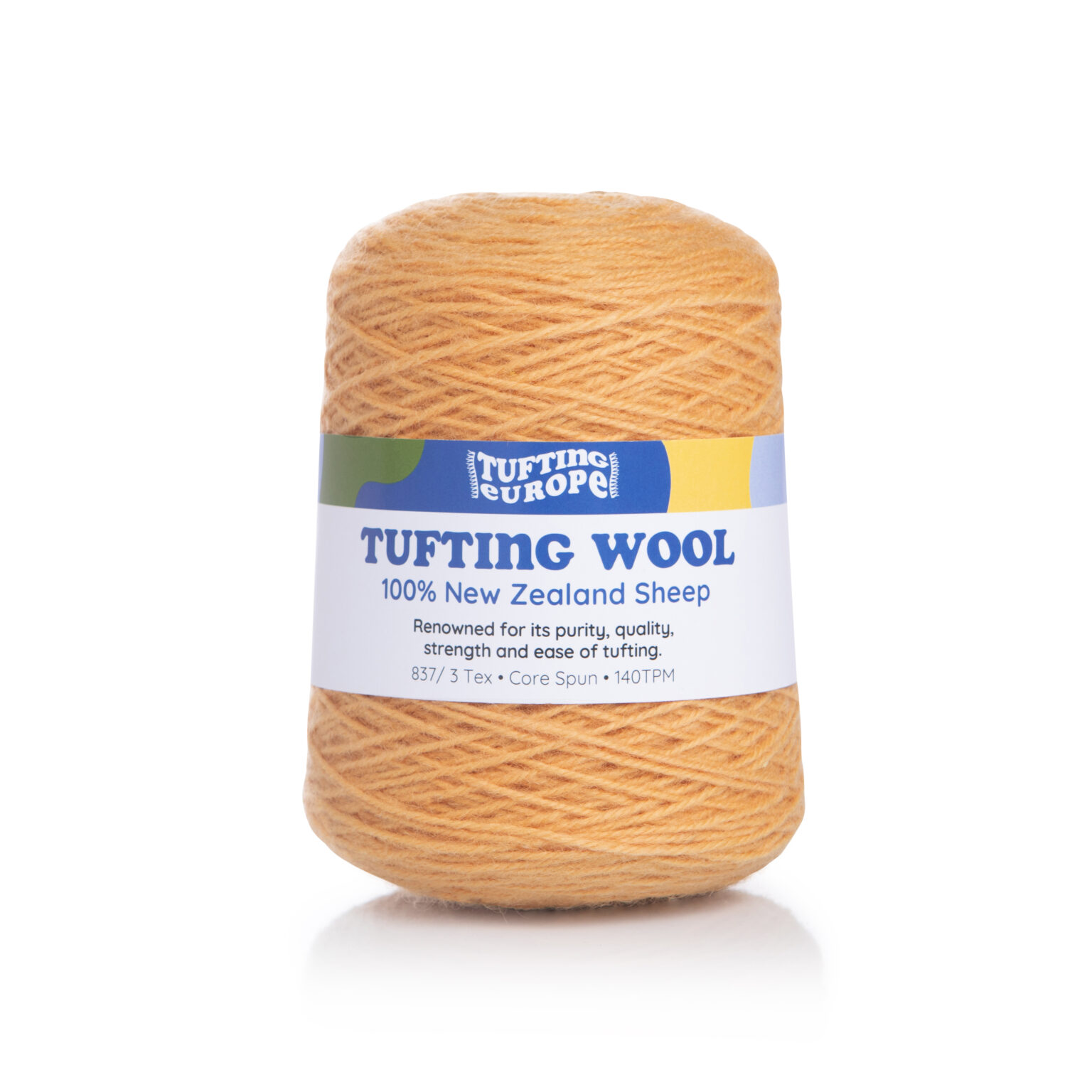Light Orange 500 g Wool Tufting Yarn - Tufting Europe