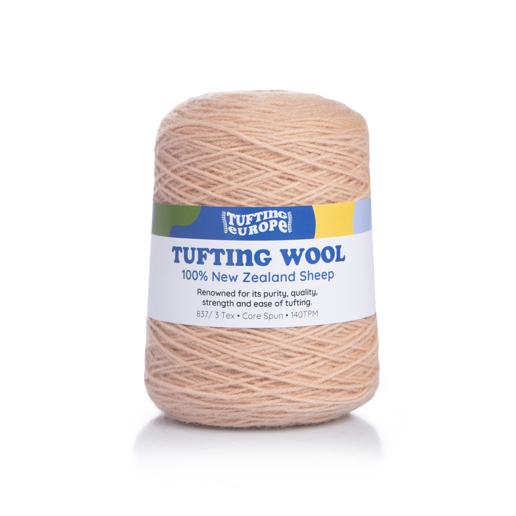 Peachy Beige 500 g Wool Tufting Yarn - Tufting Europe