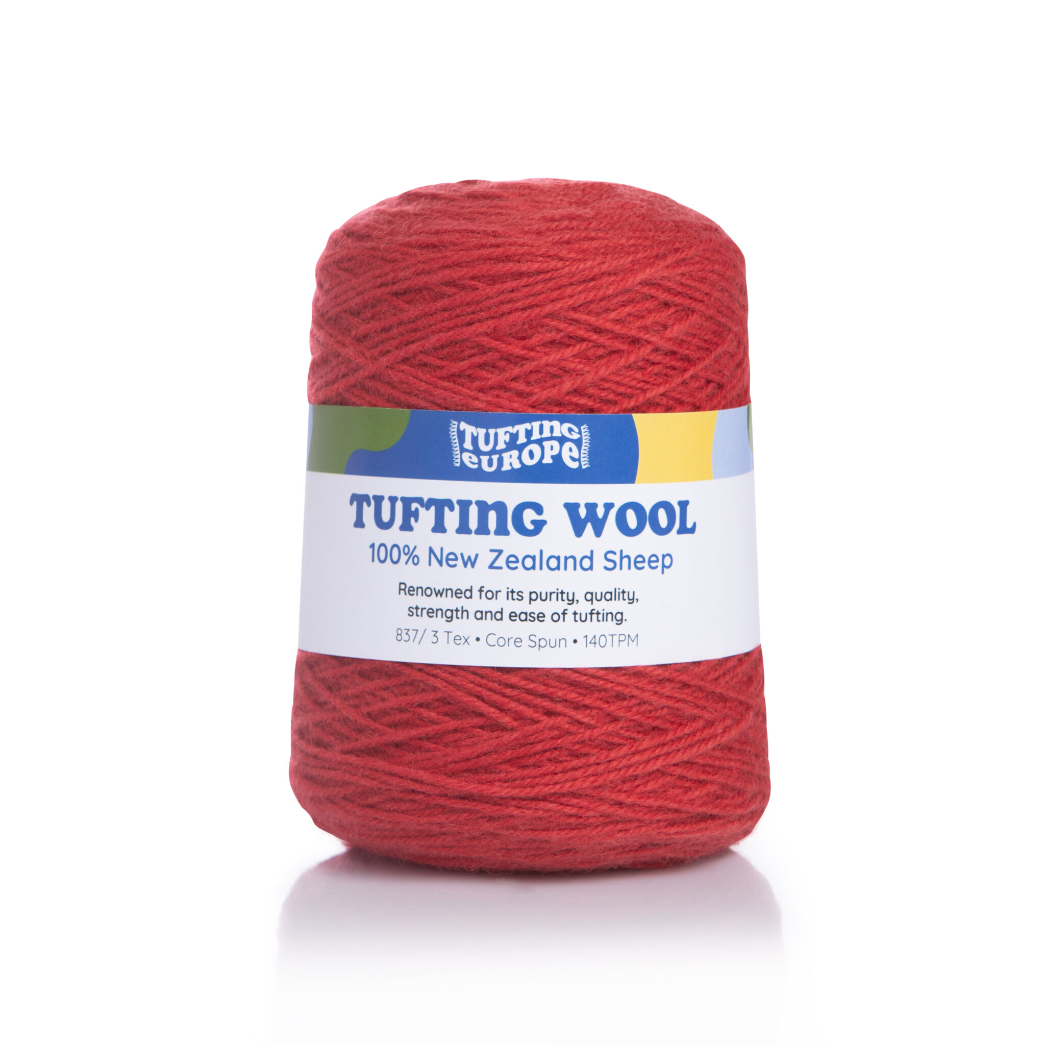 Red 500 g Wool Tufting Yarn - Tufting Europe