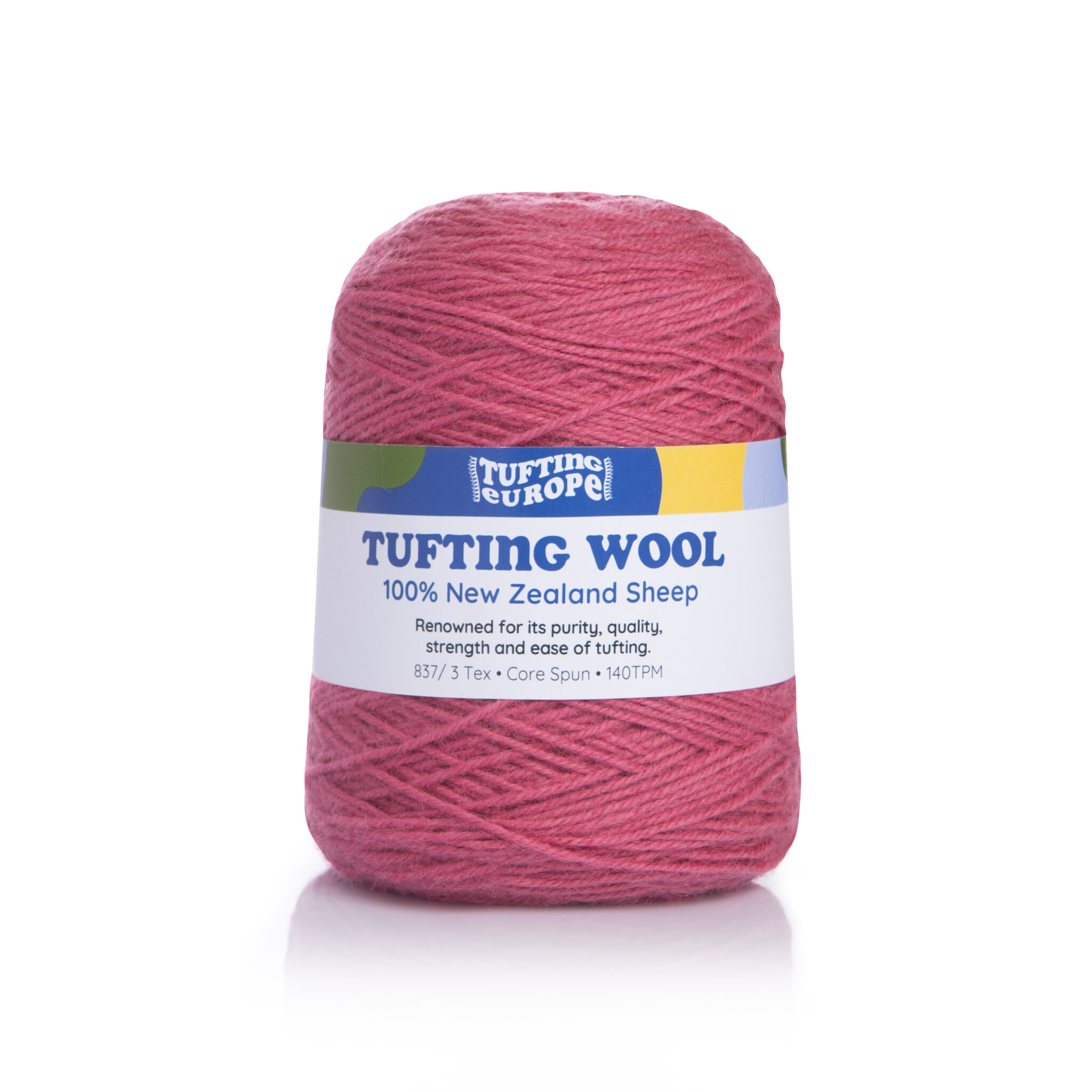 Fuchsia Pink 500 g Wool Tufting Yarn - Tufting Europe