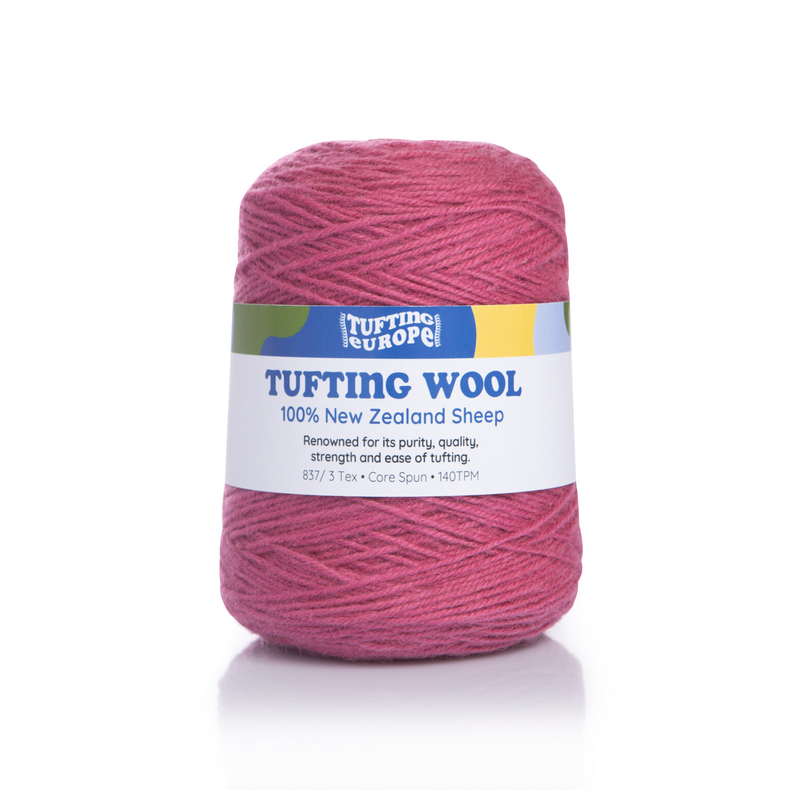 Deep Pink 500 g Wool Tufting Yarn - Tufting Europe