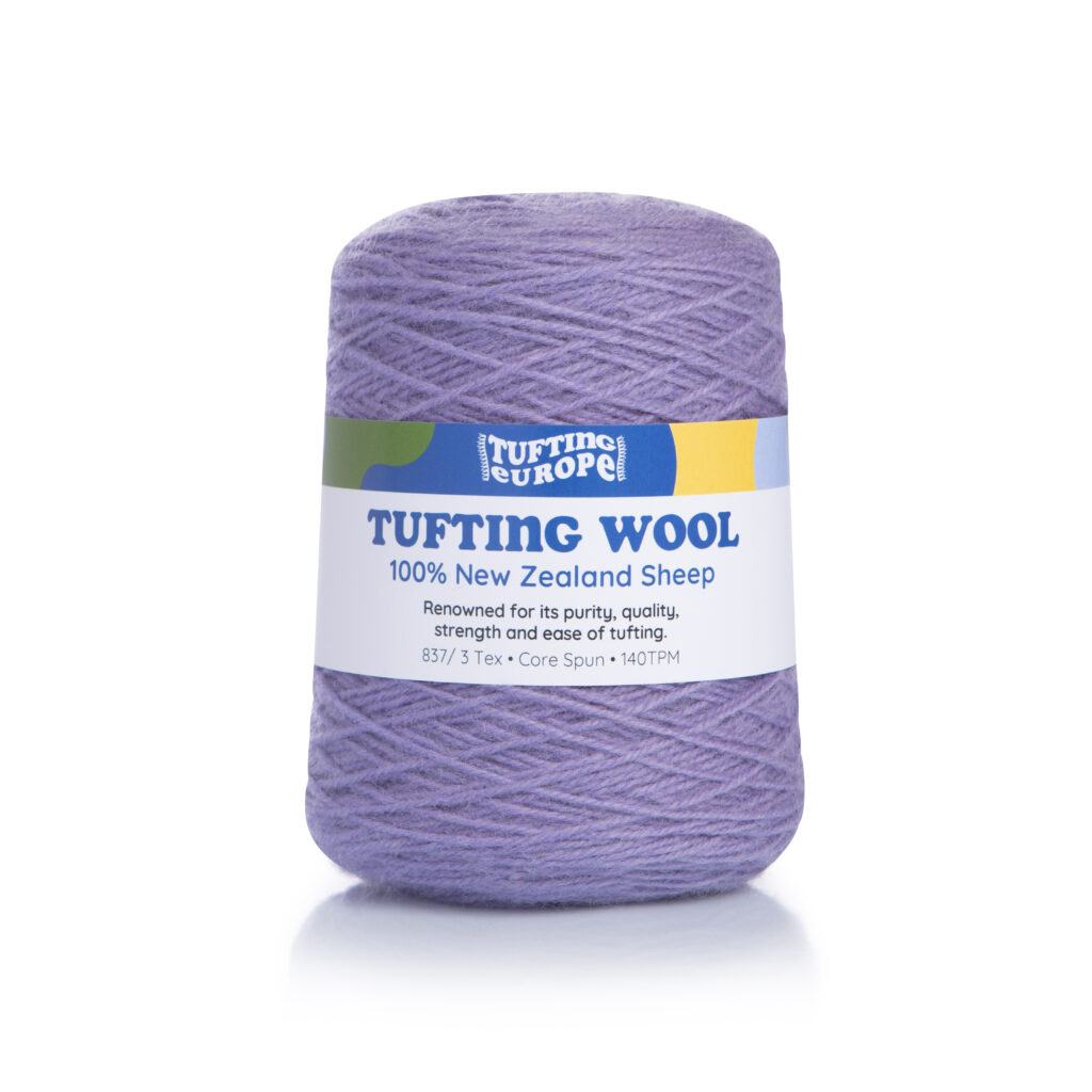 Violet 500 g Wool Tufting Yarn - Tufting Europe