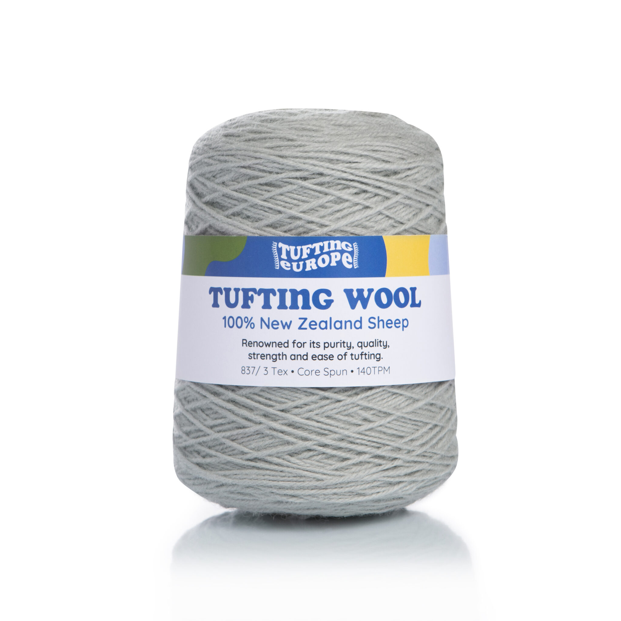 Light Grey 500 g Wool Tufting Yarn - Tufting Europe